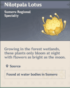 Nilotpala Lotus Guide - Genshin Chronicle